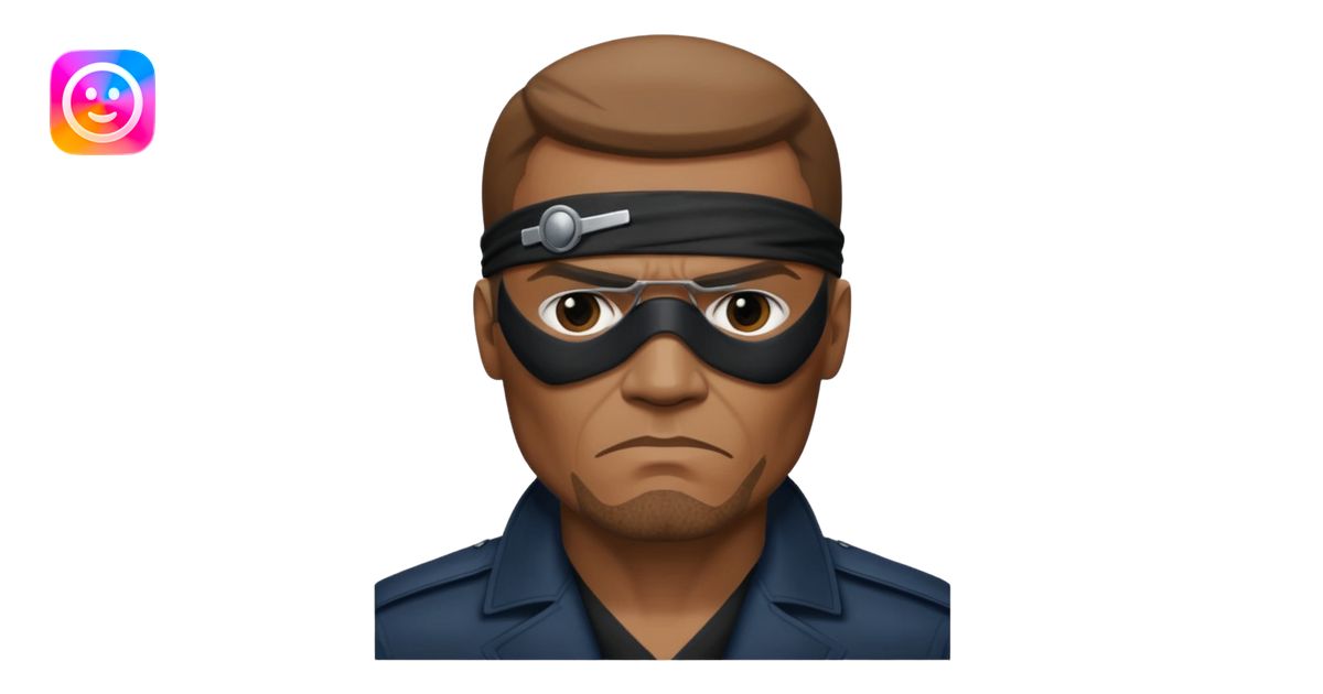 Create nick fury Superhero Emoji face only emoji | AI Emoji Generator