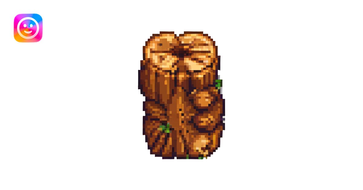 a single wood log, pixel art style, no background illustration | AI ...