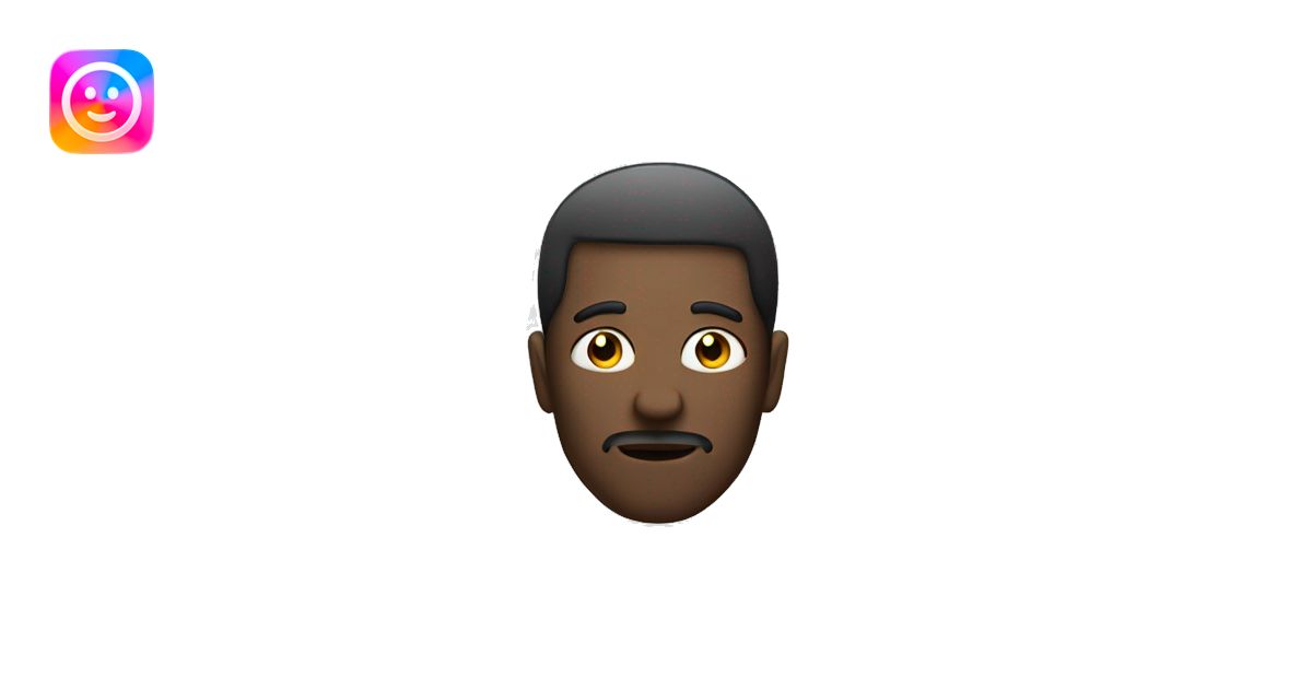 Man with shadow in his eyes emoji | AI Emoji Generator