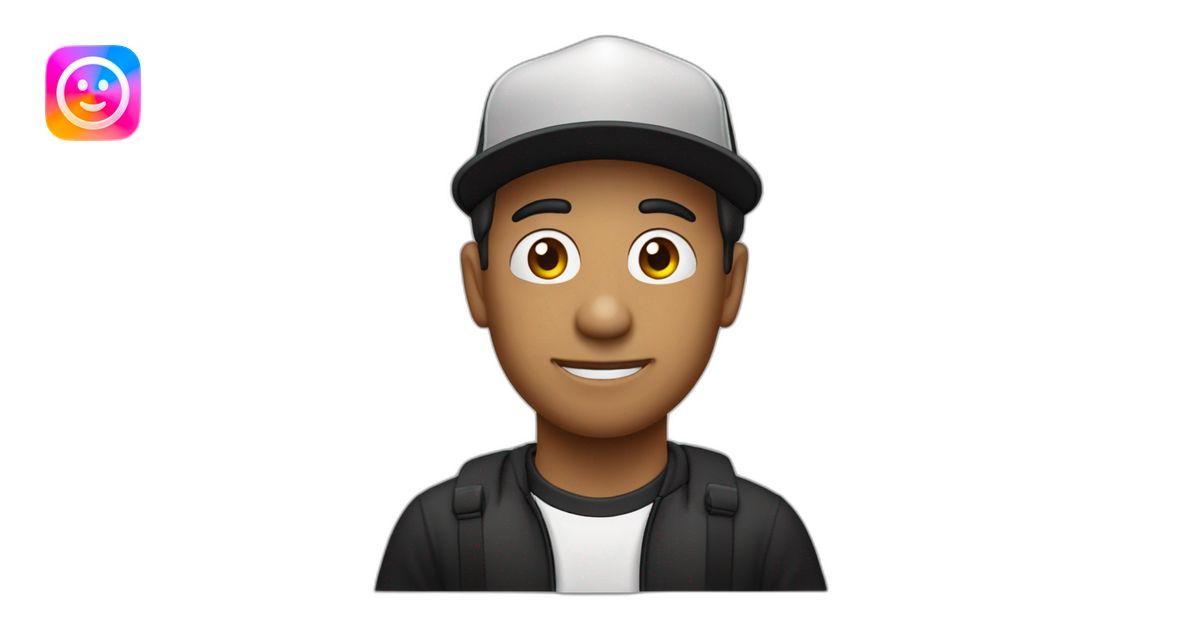 chico moreno con gorra negra y anteojos negros emoji | AI Emoji Generator