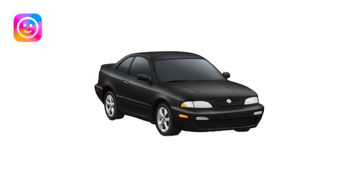 Black car side-view emoji | AI Emoji Generator