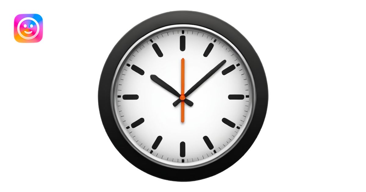 simple clock icons emoji | AI Emoji Generator