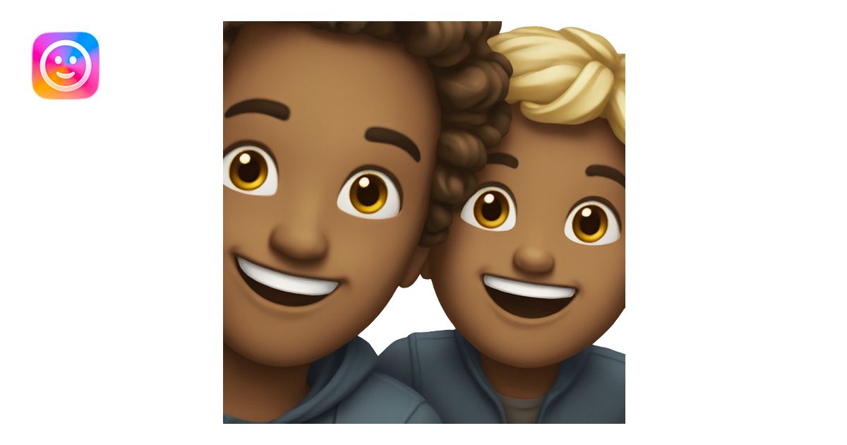 smiling duo portrait meme emoji | AI Emoji Generator