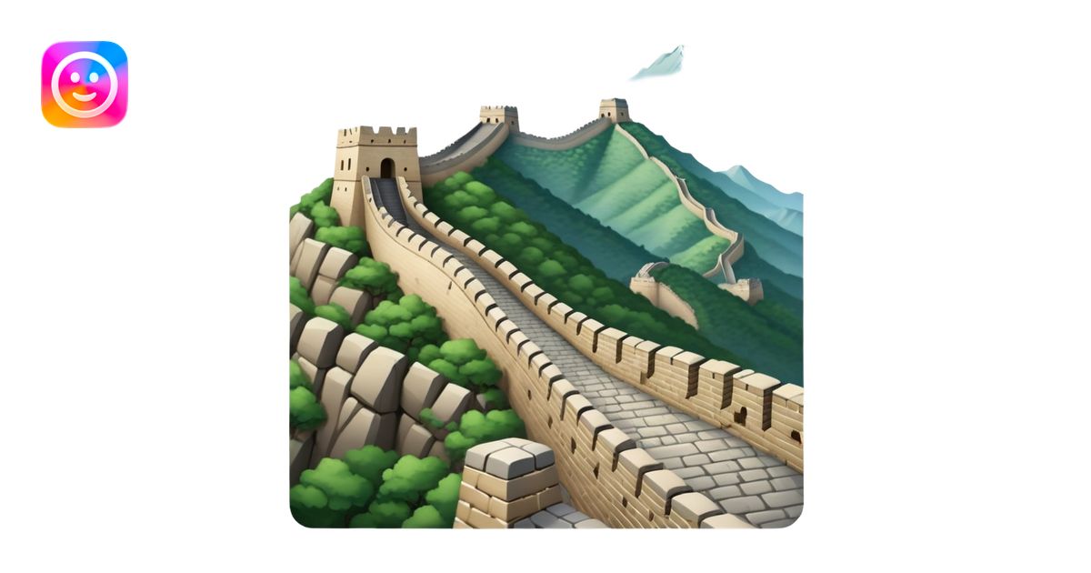 Great Wall of China landmark emoji | AI Emoji Generator