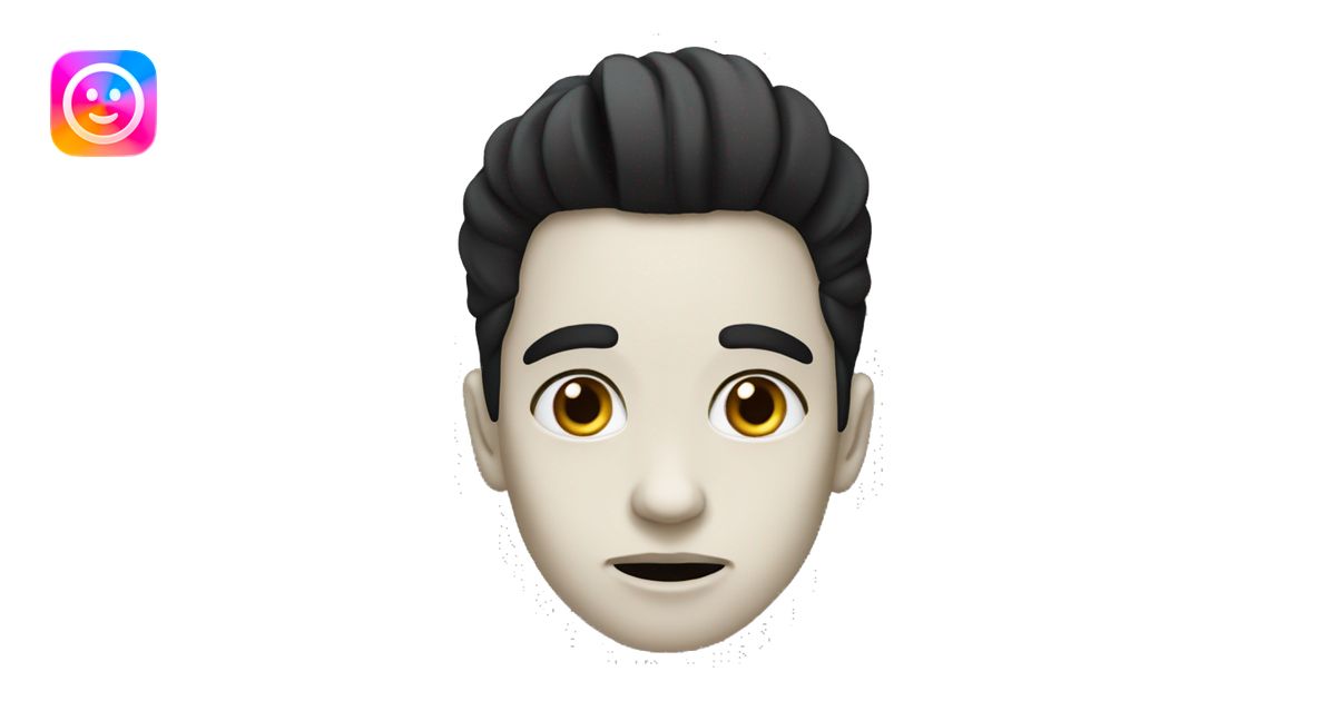Wicked with black hair and white skin emoji | AI Emoji Generator