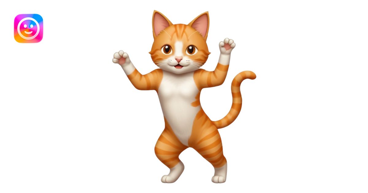 Dancing cat emoji | AI Emoji Generator