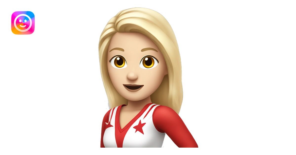 White Cheerleader with Blonde Hair in a red and White Cheerleading ...