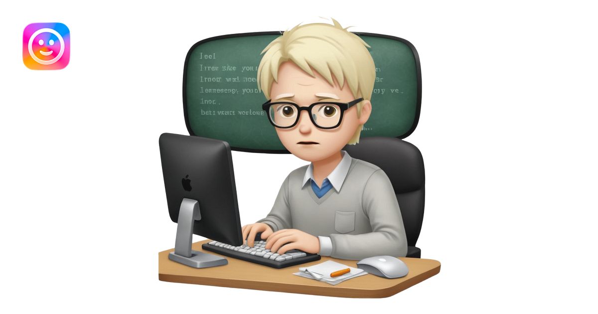 a sick software engineer who s forced to work emoji | AI Emoji Generator