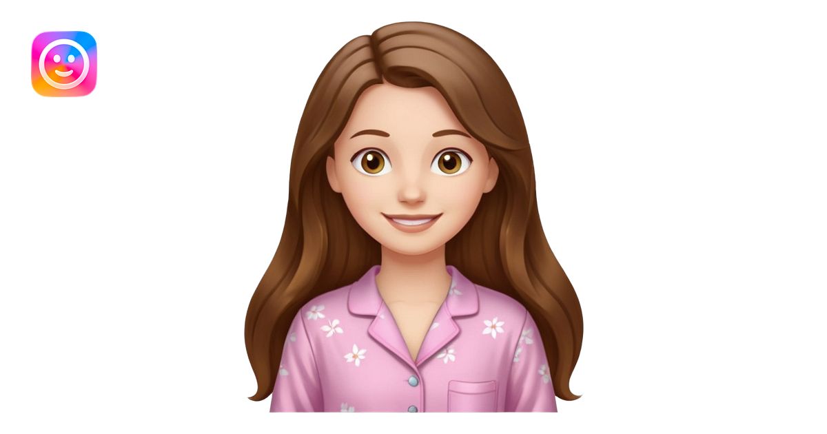 smiling white long brunette hair girl with hazel eyes and in light pink ...