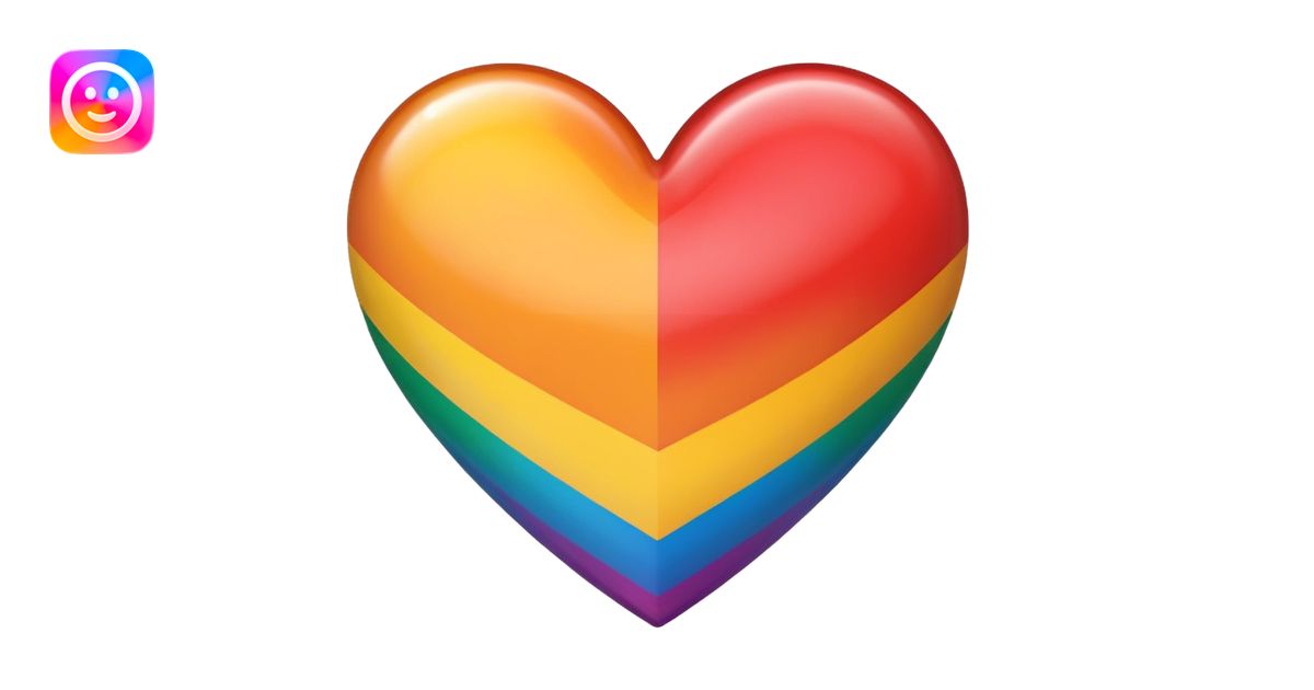 lesbian pride flag, heart shape, vibrant colors, no text emoji | AI ...