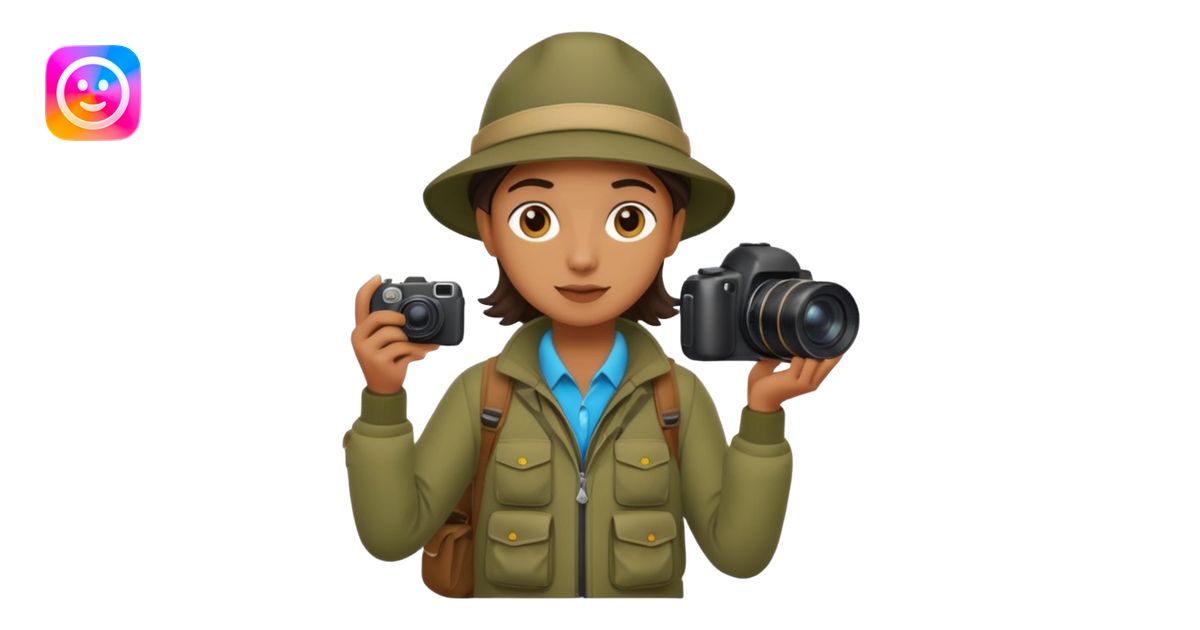 wildlife photographer, outdoor clothe emoji | AI Emoji Generator