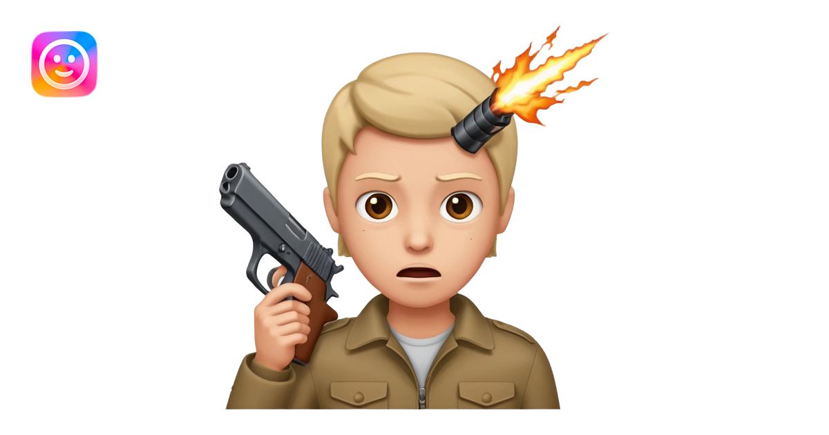 Gun to head emoji | AI Emoji Generator
