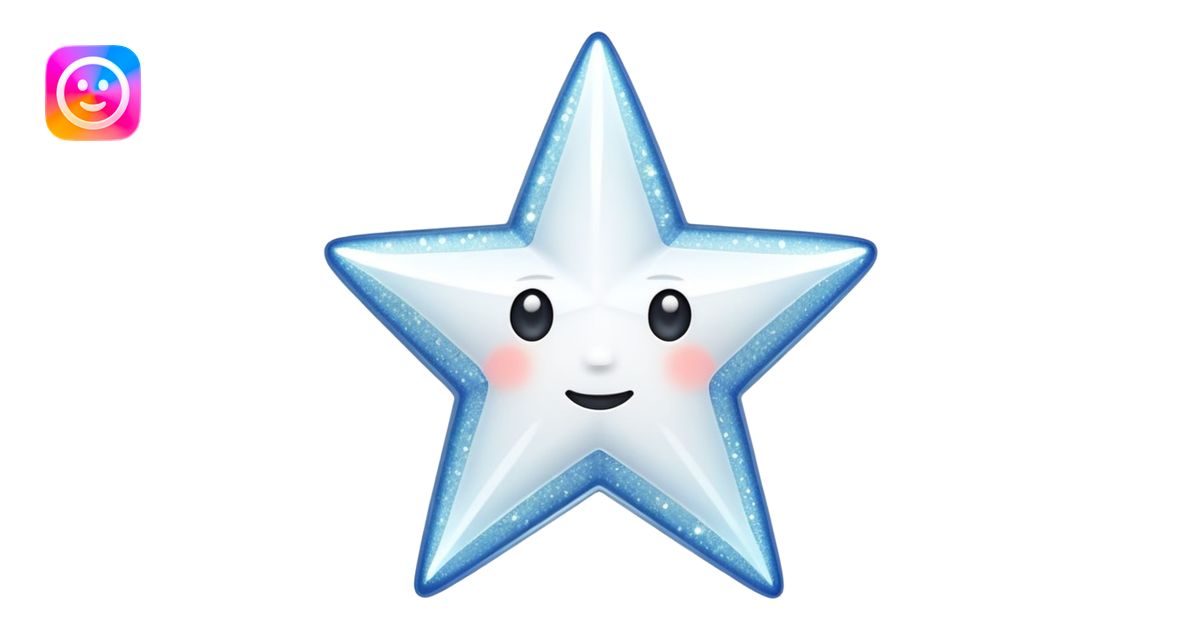 white glory star glitter emoji | AI Emoji Generator