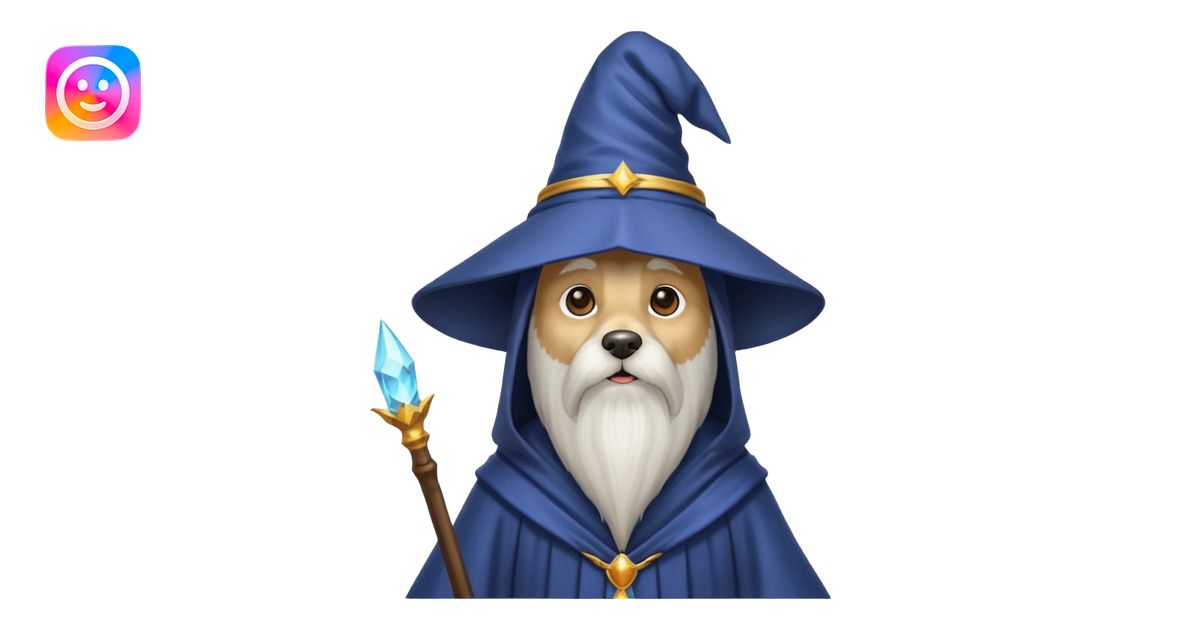 Dog wizard emoji | AI Emoji Generator