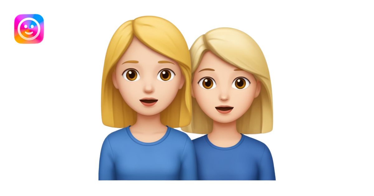 two girls practice speaking emoji | AI Emoji Generator