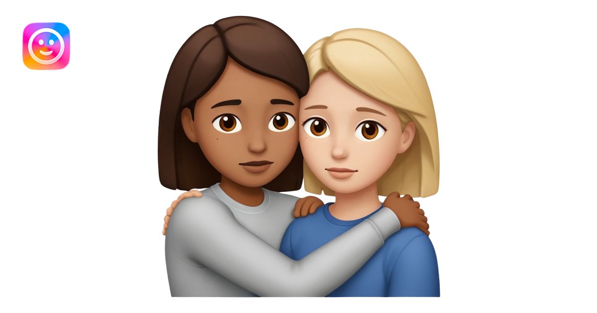 Two people separating emoji | AI Emoji Generator
