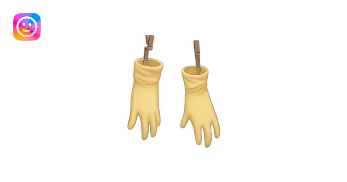 Hands dangling from a clothesline emoji | AI Emoji Generator