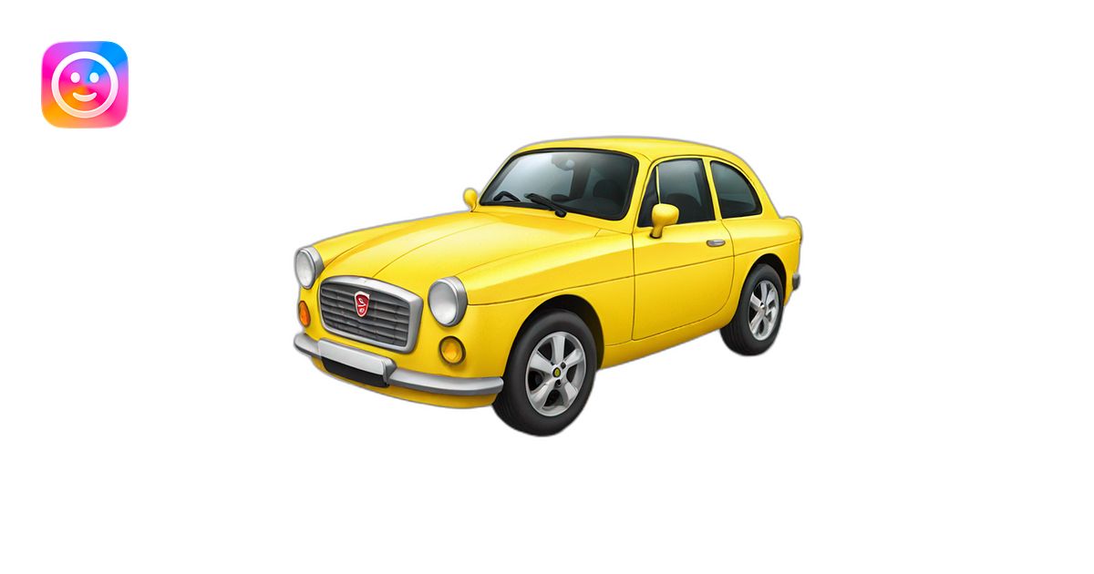 yellow car with 4 headlights called MG emoji | AI Emoji Generator