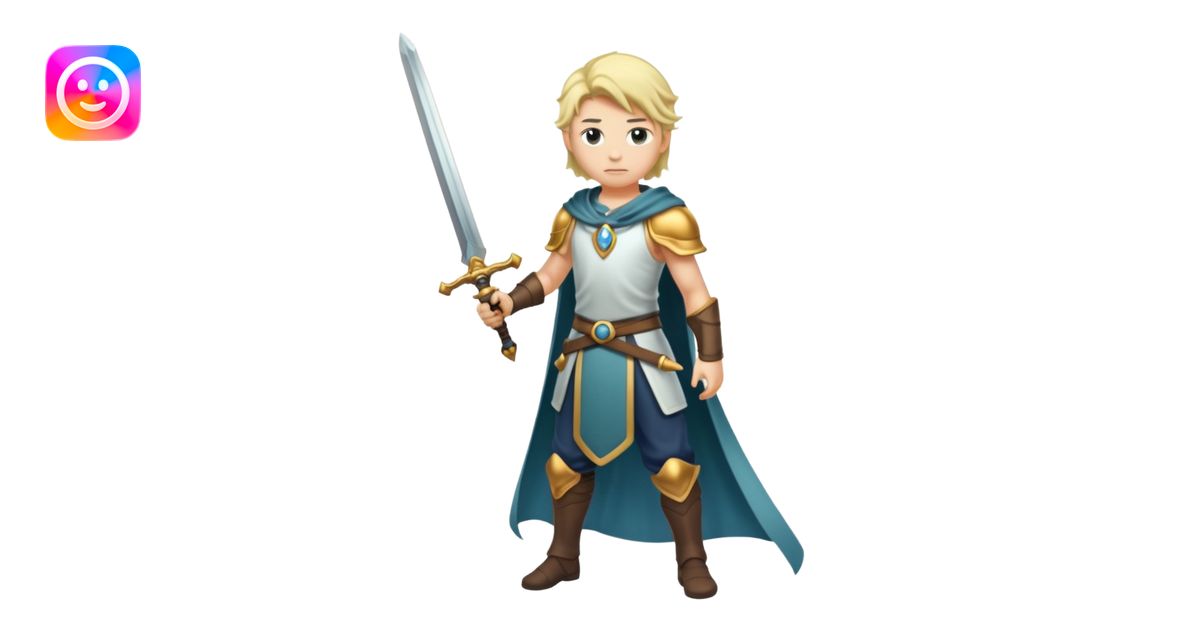 Aether (from Genshin Impact) with a sword (full body) emoji | AI Emoji ...