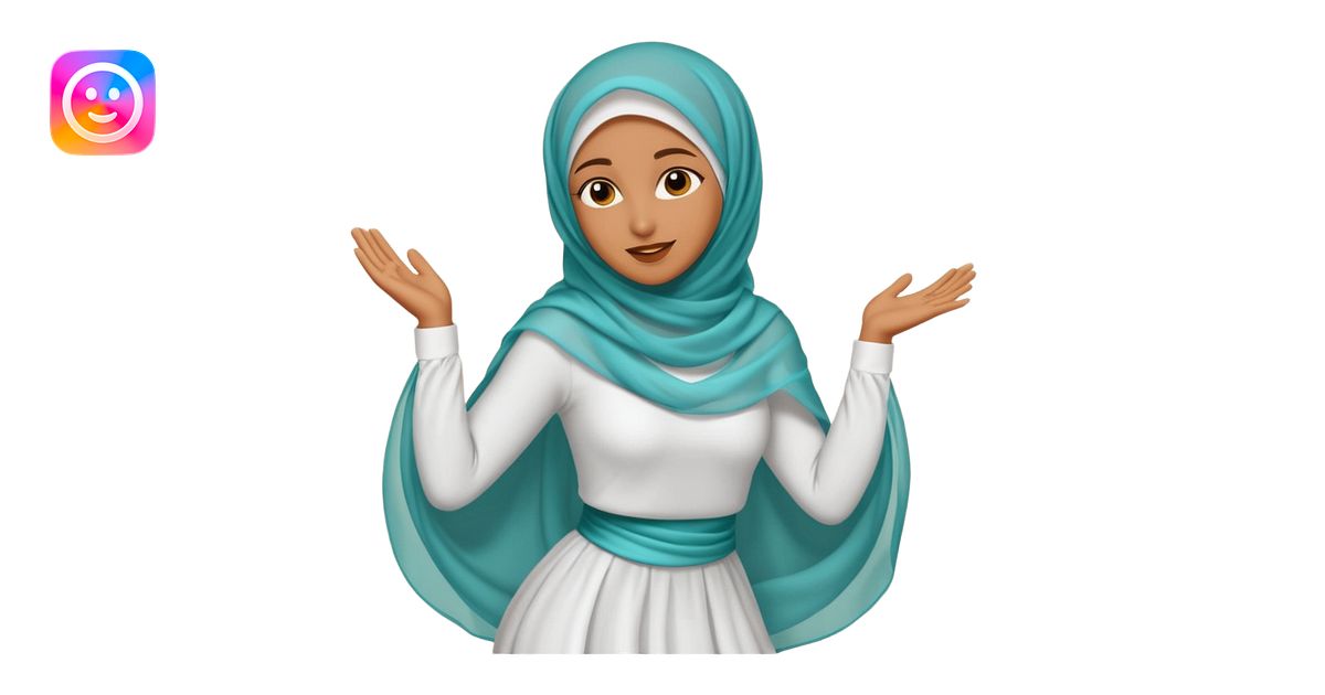fully veiled woman dancing face also emoji | AI Emoji Generator