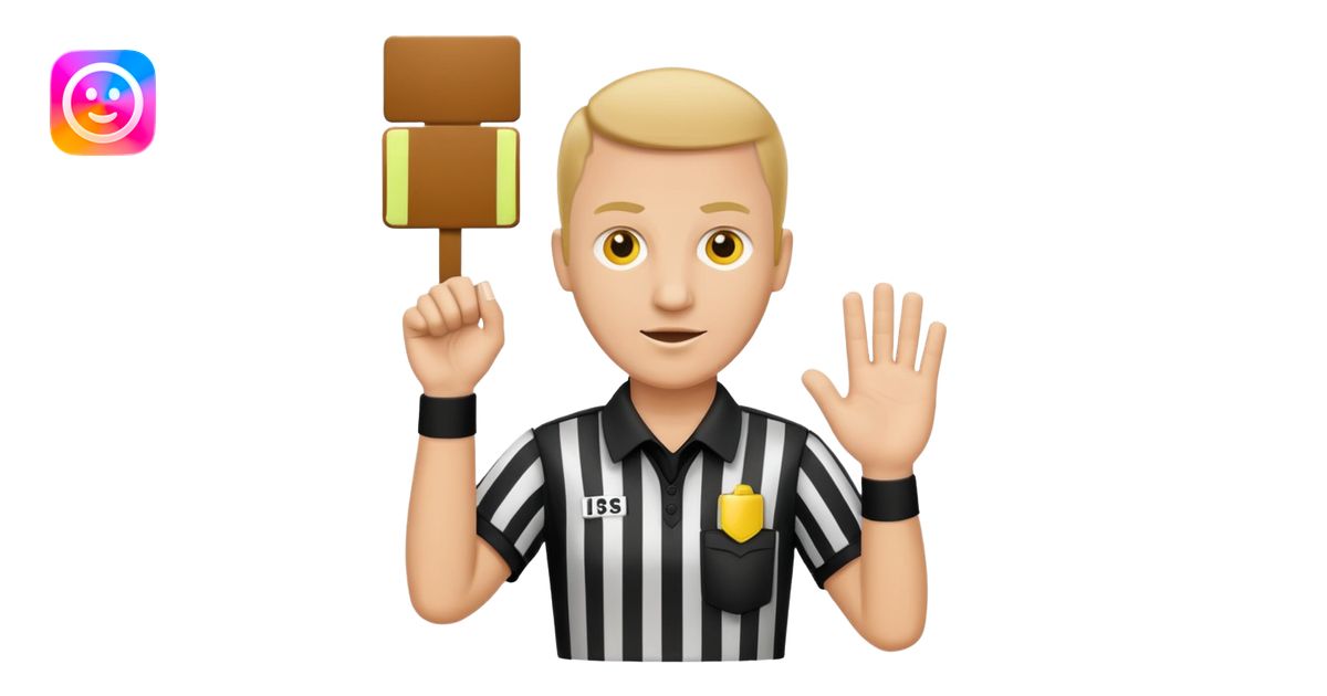 Yellow card Referee emoji | AI Emoji Generator