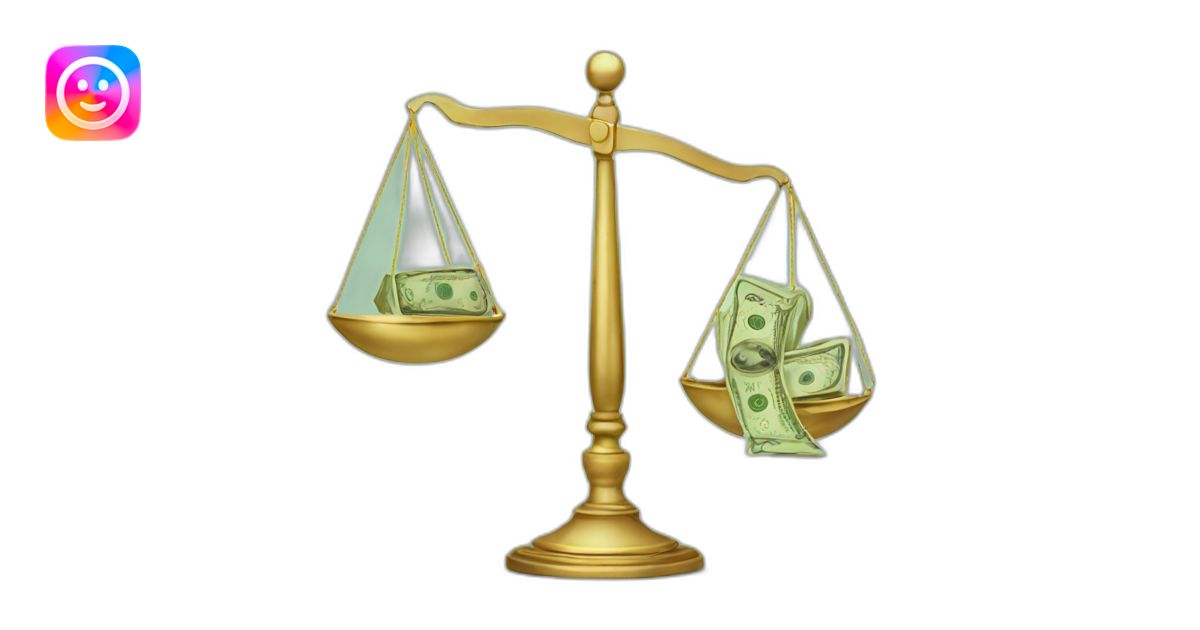 balance and money emoji | AI Emoji Generator