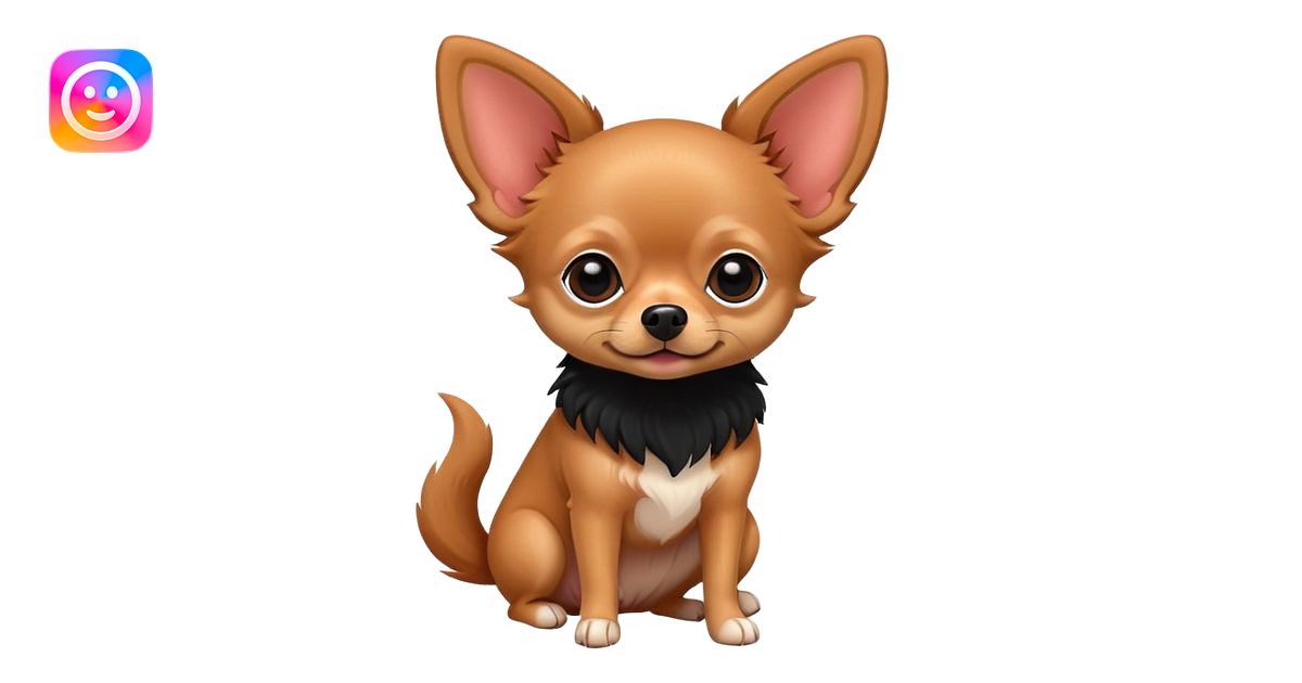 Red sable chihuahua with black emoji | AI Emoji Generator