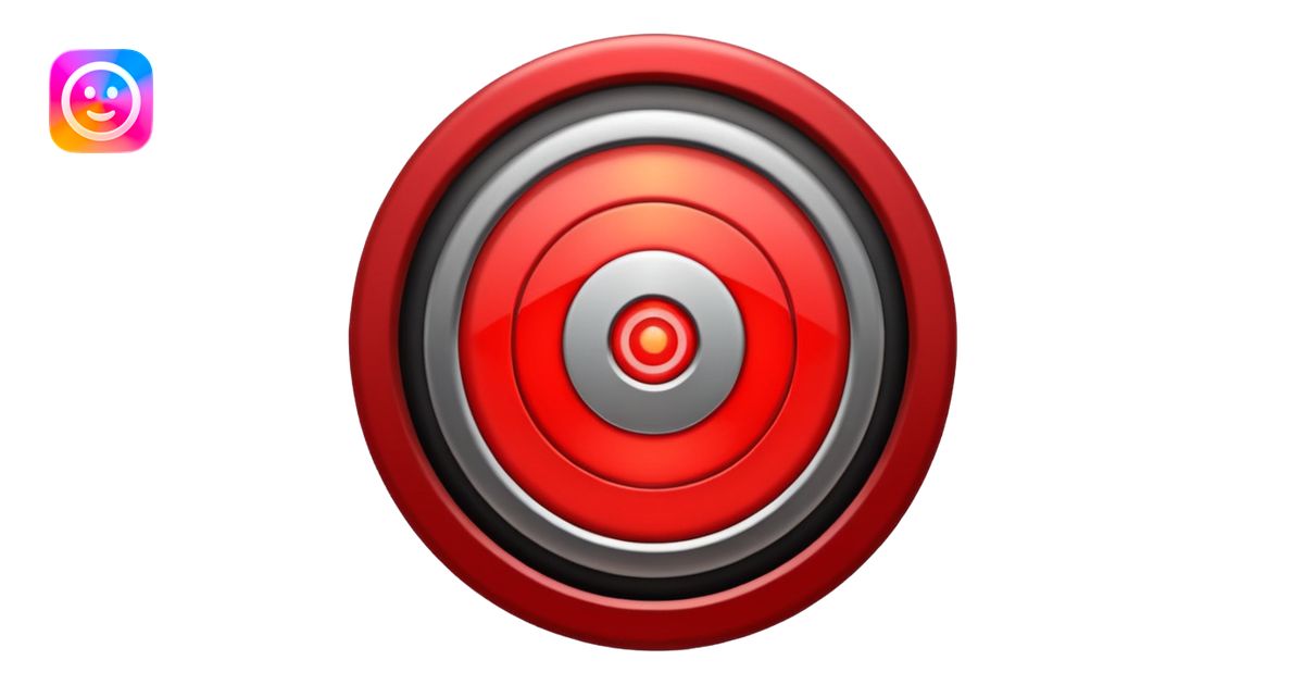 Moving target with blinking light emoji | AI Emoji Generator