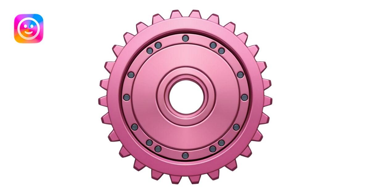 pink setting gear emoji | AI Emoji Generator