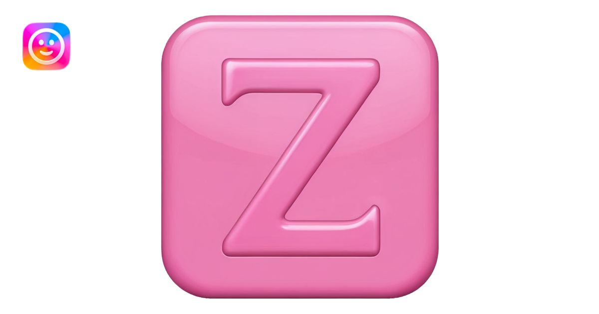 Letter Z pink emoji | AI Emoji Generator