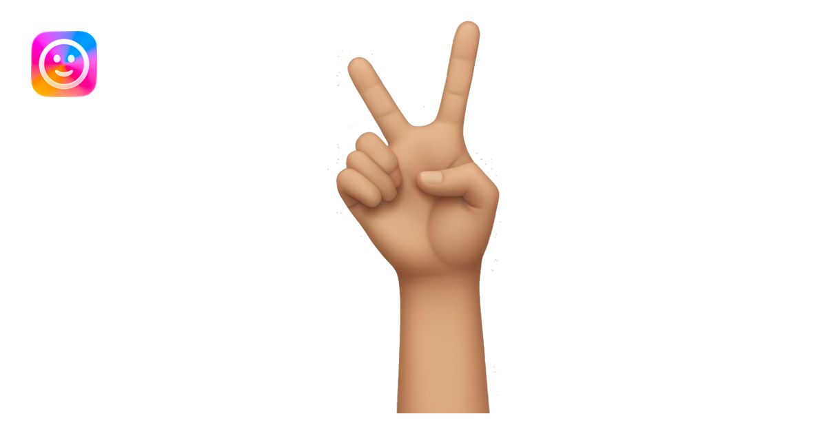 a W hand sign emoji | AI Emoji Generator