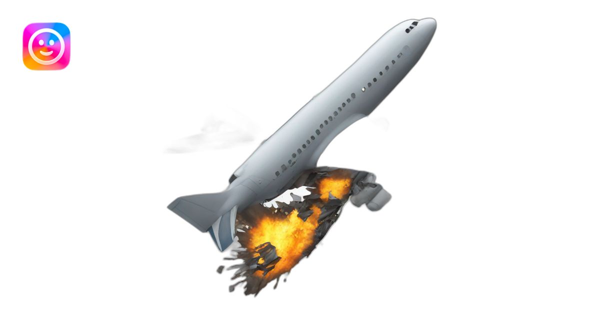 Plane crash emoji | AI Emoji Generator