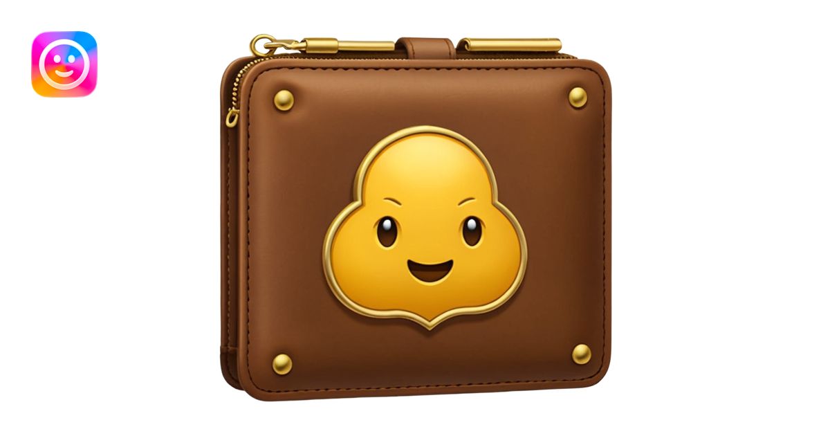 Billetera con un simbolo de honestidad en el medio emoji | AI Emoji ...