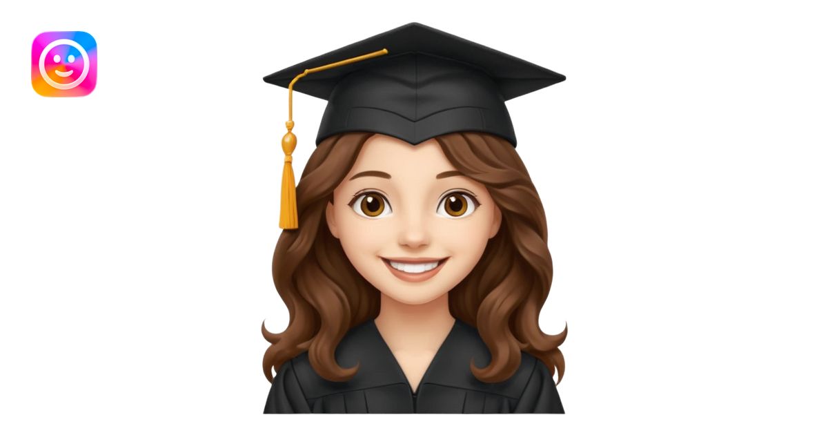Graduated Students, Cheerful girl, long brown wavy hair, wearing ...