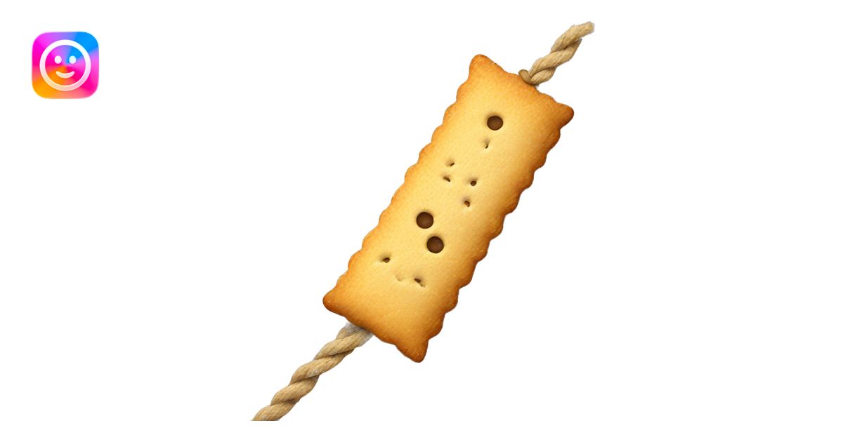 Cracker with a rope emoji | AI Emoji Generator