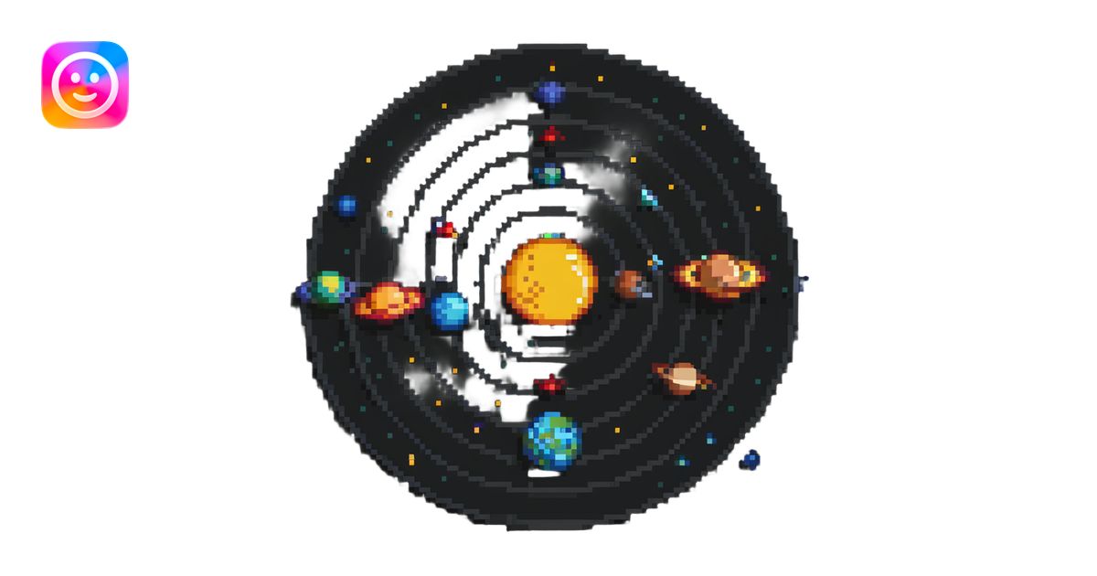 pixel art solar system illustration | AI Emoji Generator