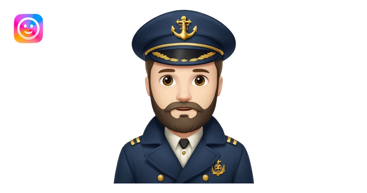 bearded fish ship captain emoji | AI Emoji Generator
