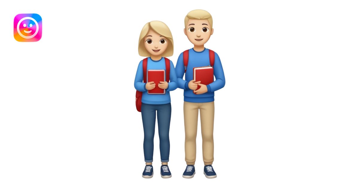 estudiante cuerpo completo feliz emoji | AI Emoji Generator