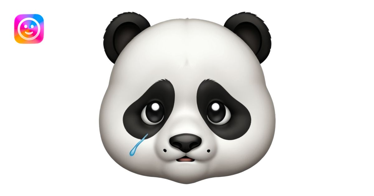 Sad panda crying emoji | AI Emoji Generator