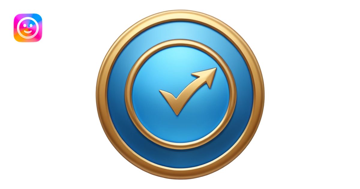 Mack a one Instagram blue tick in circle and aroows emoji | AI Emoji ...
