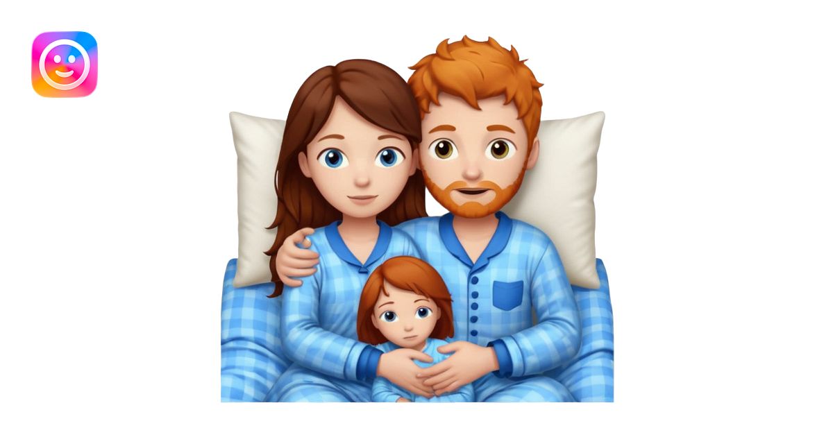 Ginger boy hugging girl with very dark brown hair. Both have blue eyes ...