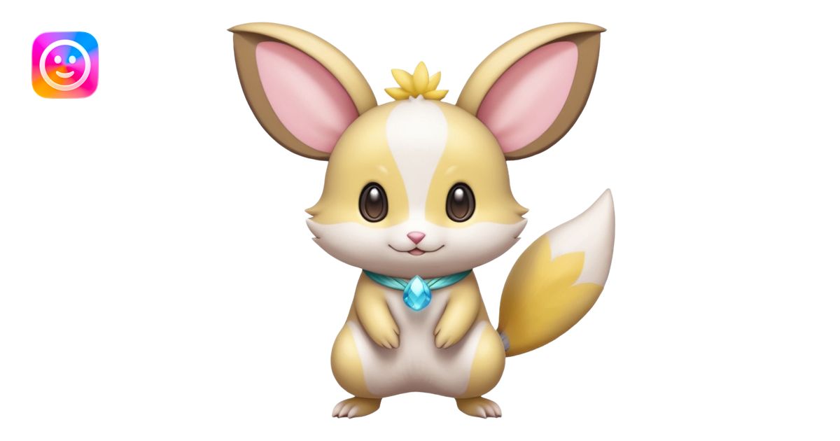 Tropical Exotic Minccino-Mew-Pachirisu-Emolga-fusion emoji | AI Emoji ...