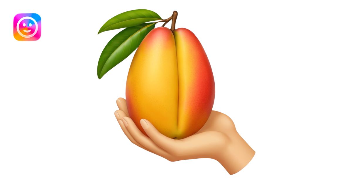 mango in white hand emoji | AI Emoji Generator