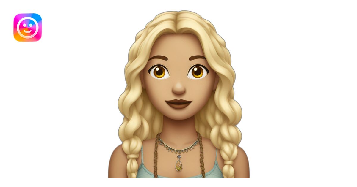 blonde boho girl with face piercings emoji | AI Emoji Generator
