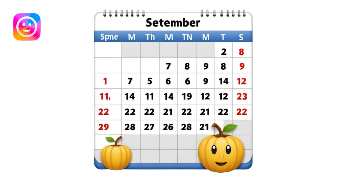 Calendar september emoji | AI Emoji Generator