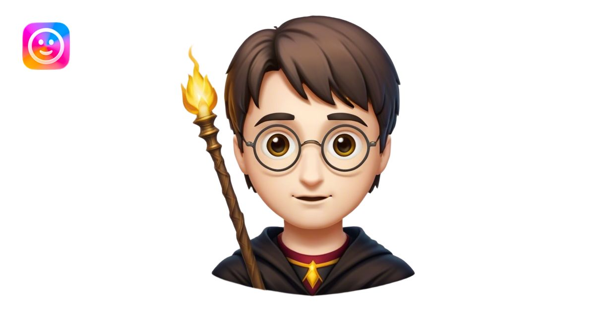 Cinematic Realistic Harry Potter Pop Culture Emoji, featuring a ...