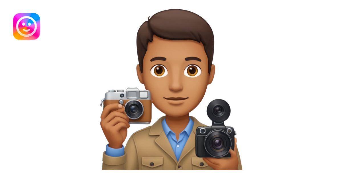 man hold Camera emoji | AI Emoji Generator