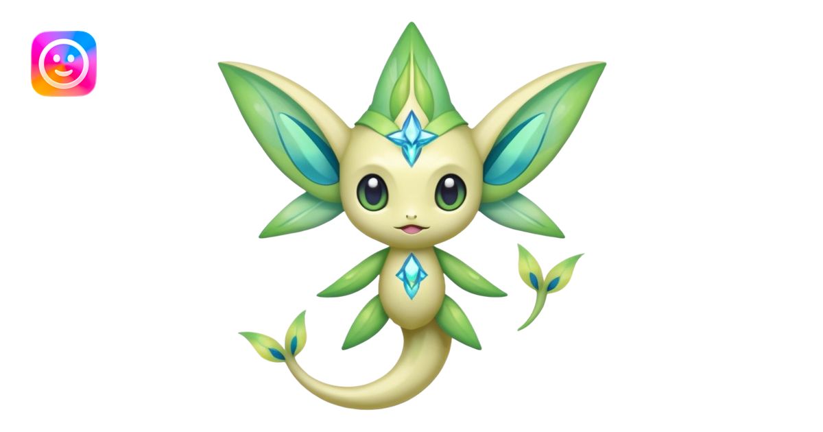 Celebi-Jirachi-fusion emoji | AI Emoji Generator