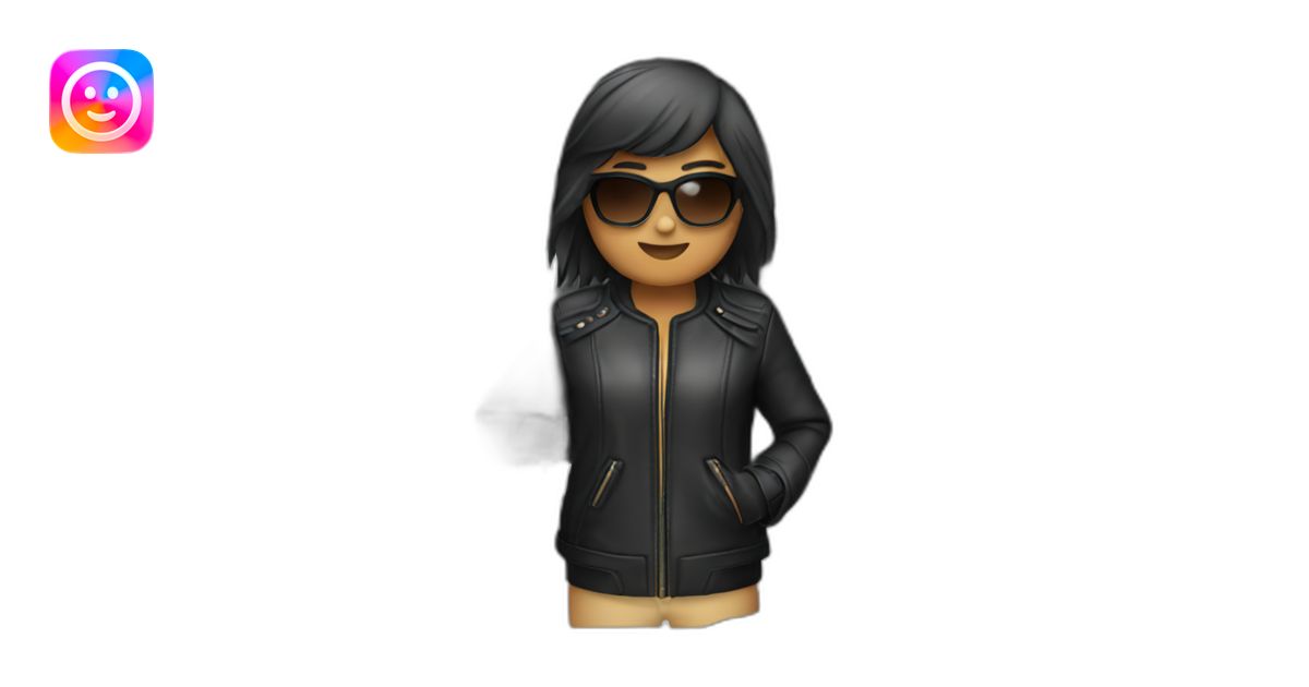 black croppped leather jacket emoji | AI Emoji Generator