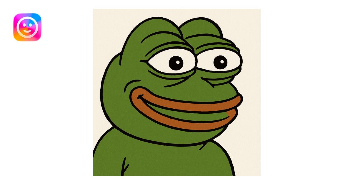 pepe the frog with a big smile, 3D rendered, vibrant colors meme | AI ...